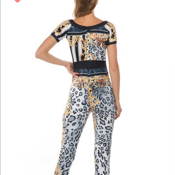 Pants & Jumpsuits | Animal Print Catsuit Jumpsuit Jumper Bodysuit ...